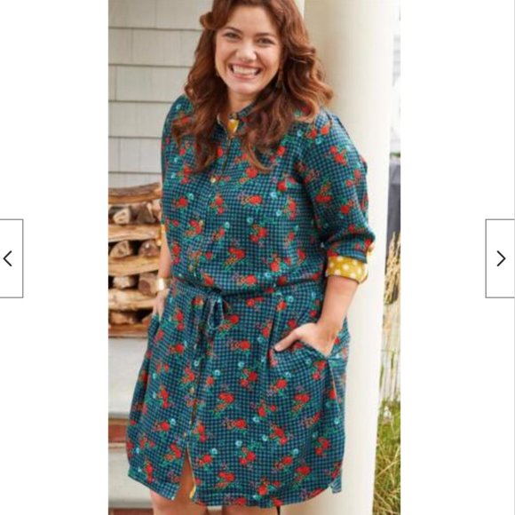 Matilda Jane | Dresses | Matilda Jane Fa La La Floral Plaid Check Shirt ...